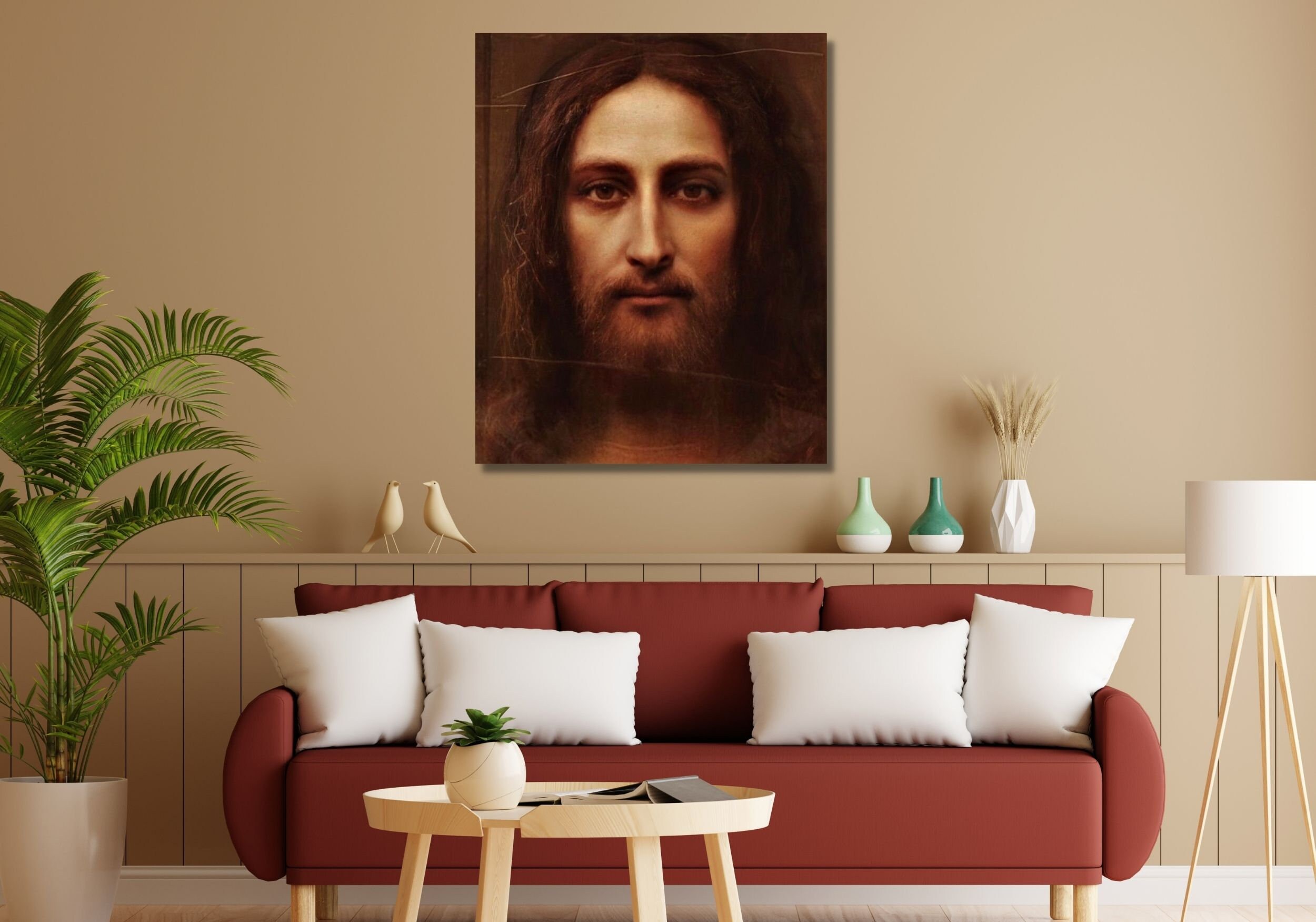Real Face of Jesus Christ Canvas Wall Art | Jesus Christ Poster ...
