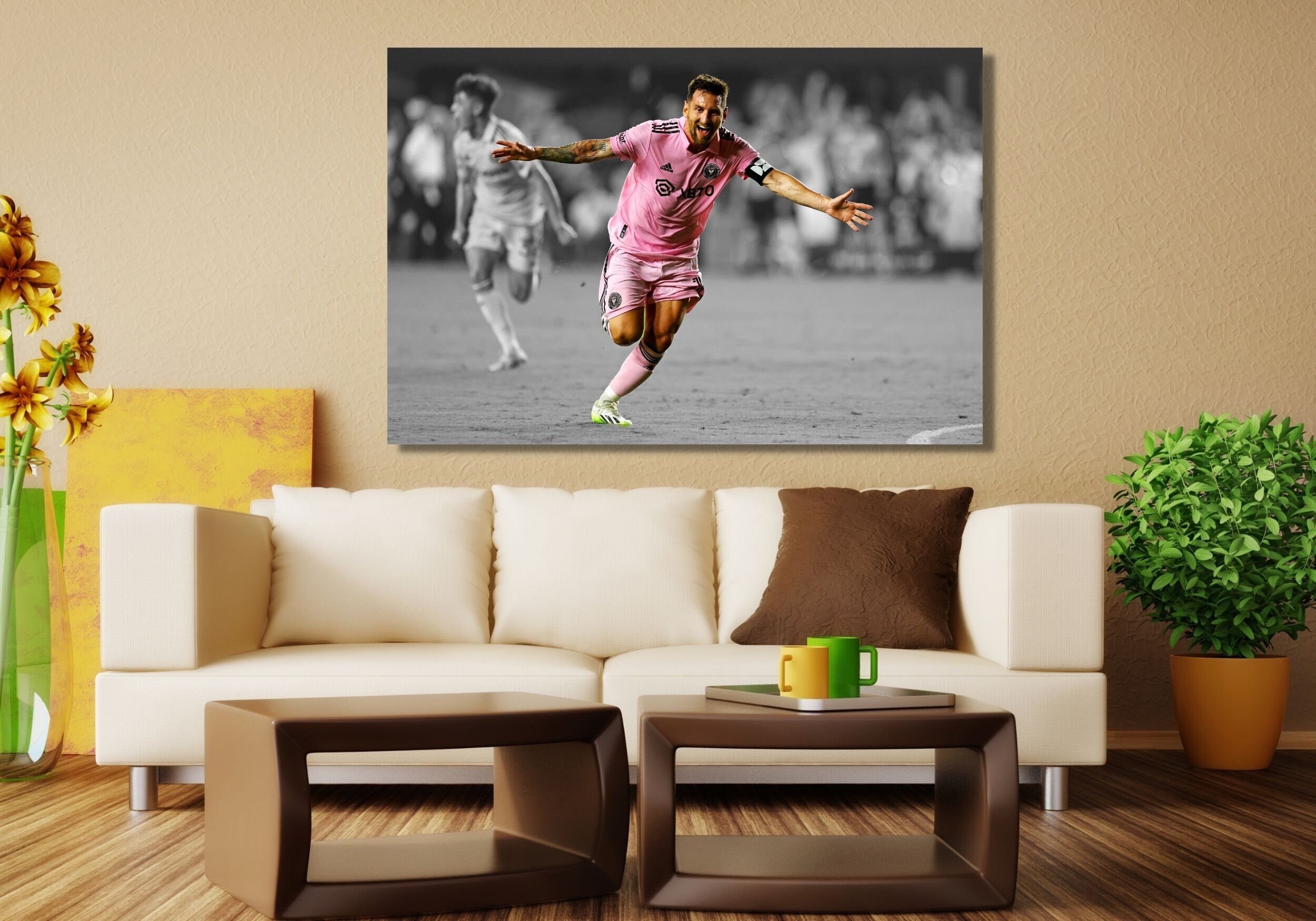 Lionel Messi Inter Miami Game Winning Goal in First Game Canvas Wall ...