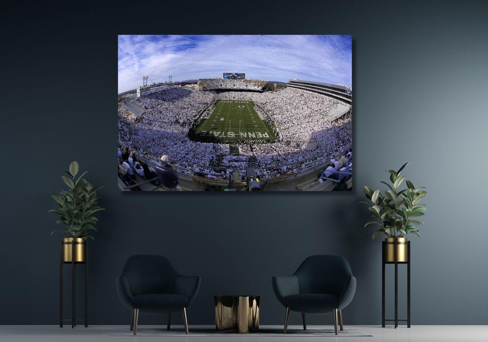 Penn State Beaver Stadium Framed Canvas Wall Art, NCAA Nittany Lions ...
