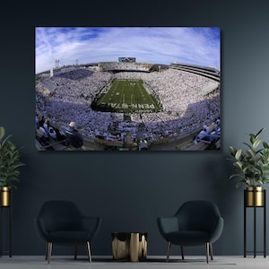 Penn State Beaver Stadium Framed Canvas Wall Art, NCAA Nittany Lions ...