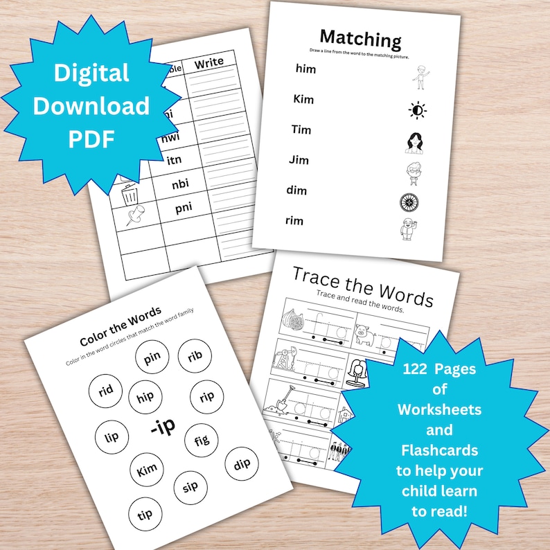 Printable Reading Worksheets CVC Short I Word Family Worksheets ...