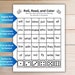 Printable Roll and Read Sight Word Worksheets Learning to Read ...