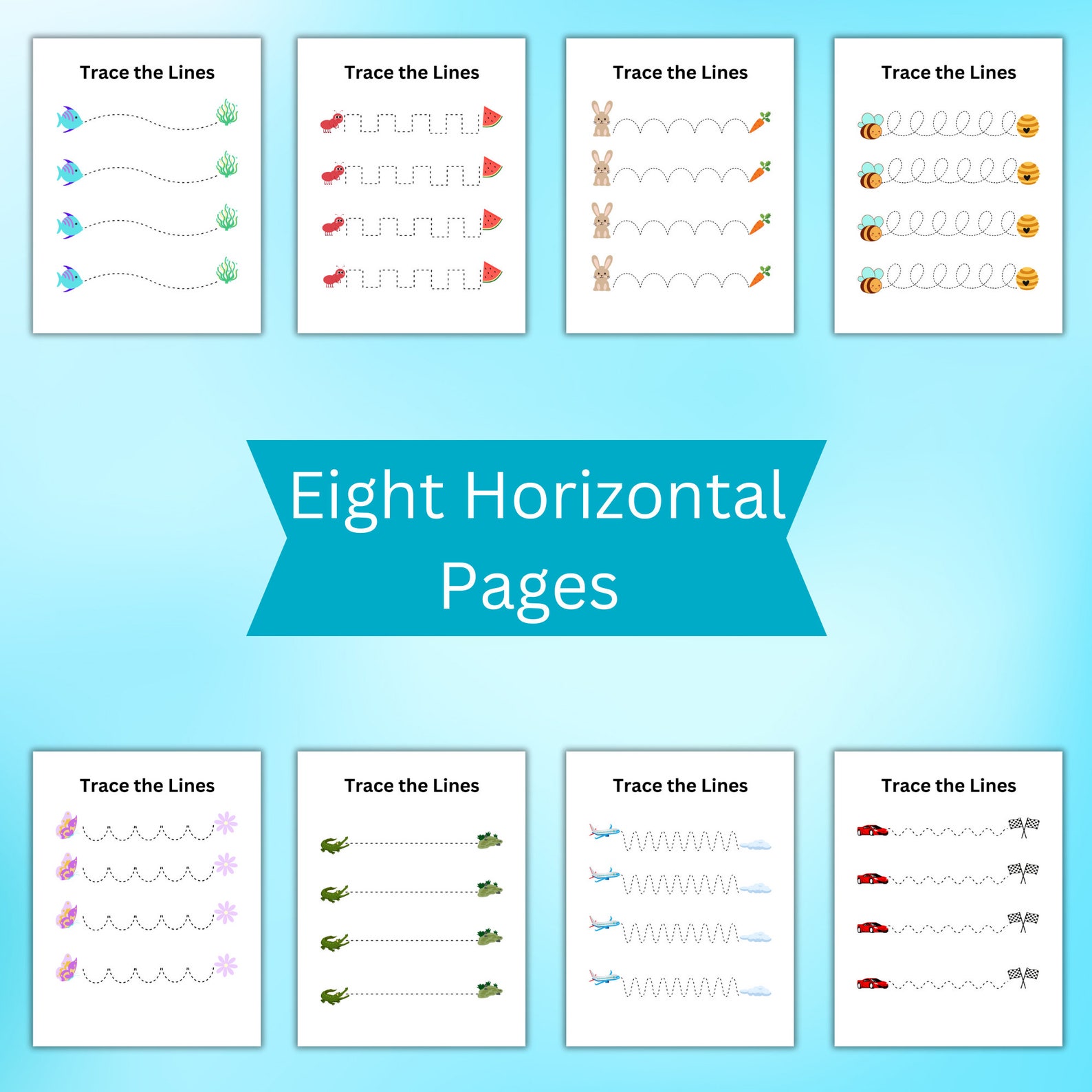 Printable Line Tracing Worksheets Beginner Writng Preschool ...