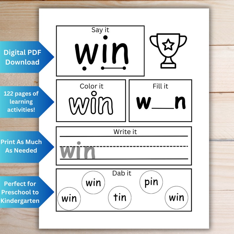 Printable Reading Worksheets CVC Short I Word Family Worksheets ...