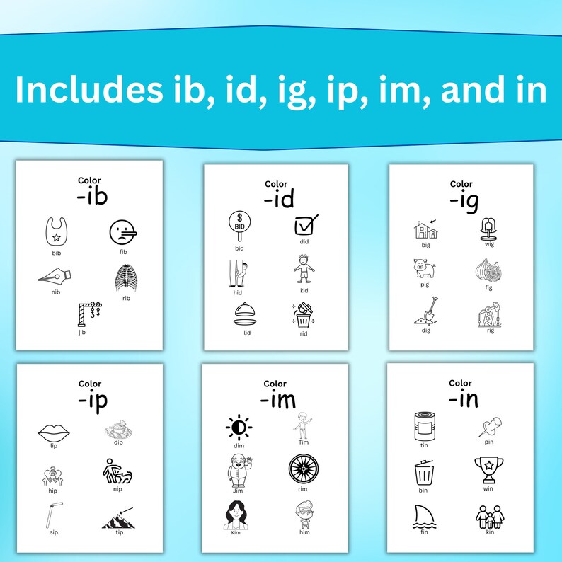 Printable Reading Worksheets CVC Short I Word Family Worksheets ...