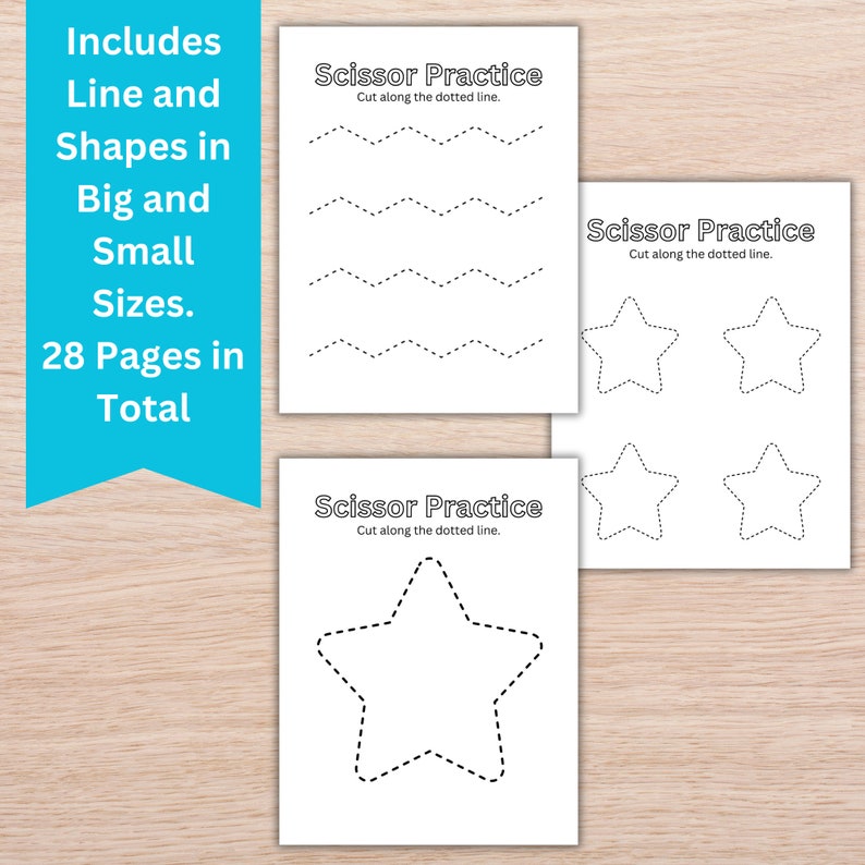 Printable Scissor Worksheets Scissor Practice for Preschool and ...