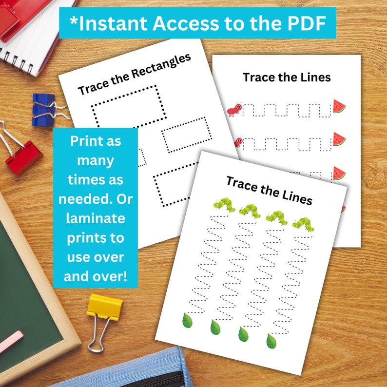 Printable Line Tracing Worksheets Beginner Writng Preschool ...