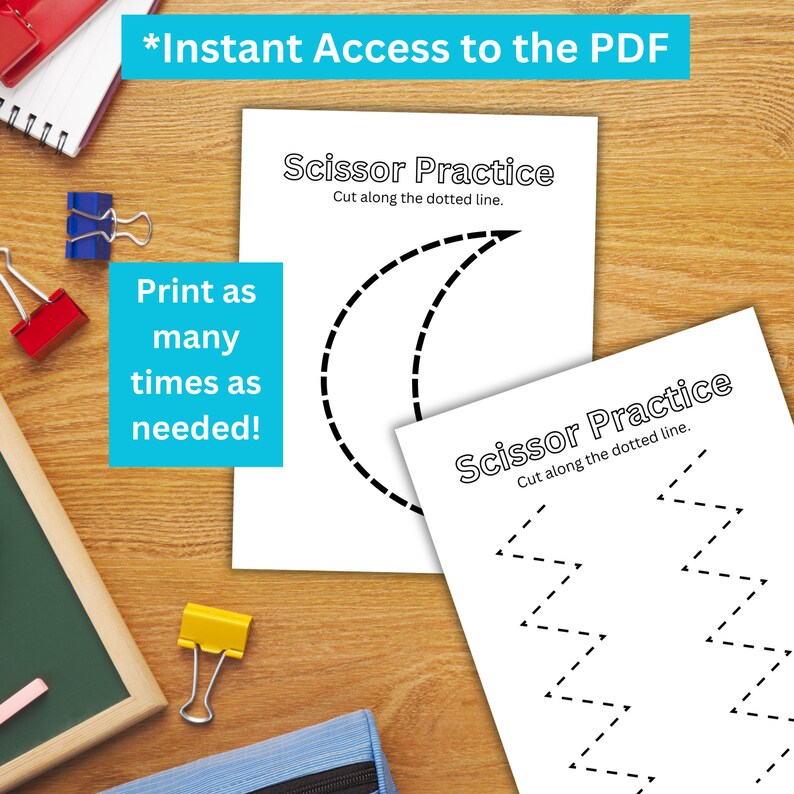 Printable Scissor Worksheets Scissor Practice for Preschool and ...