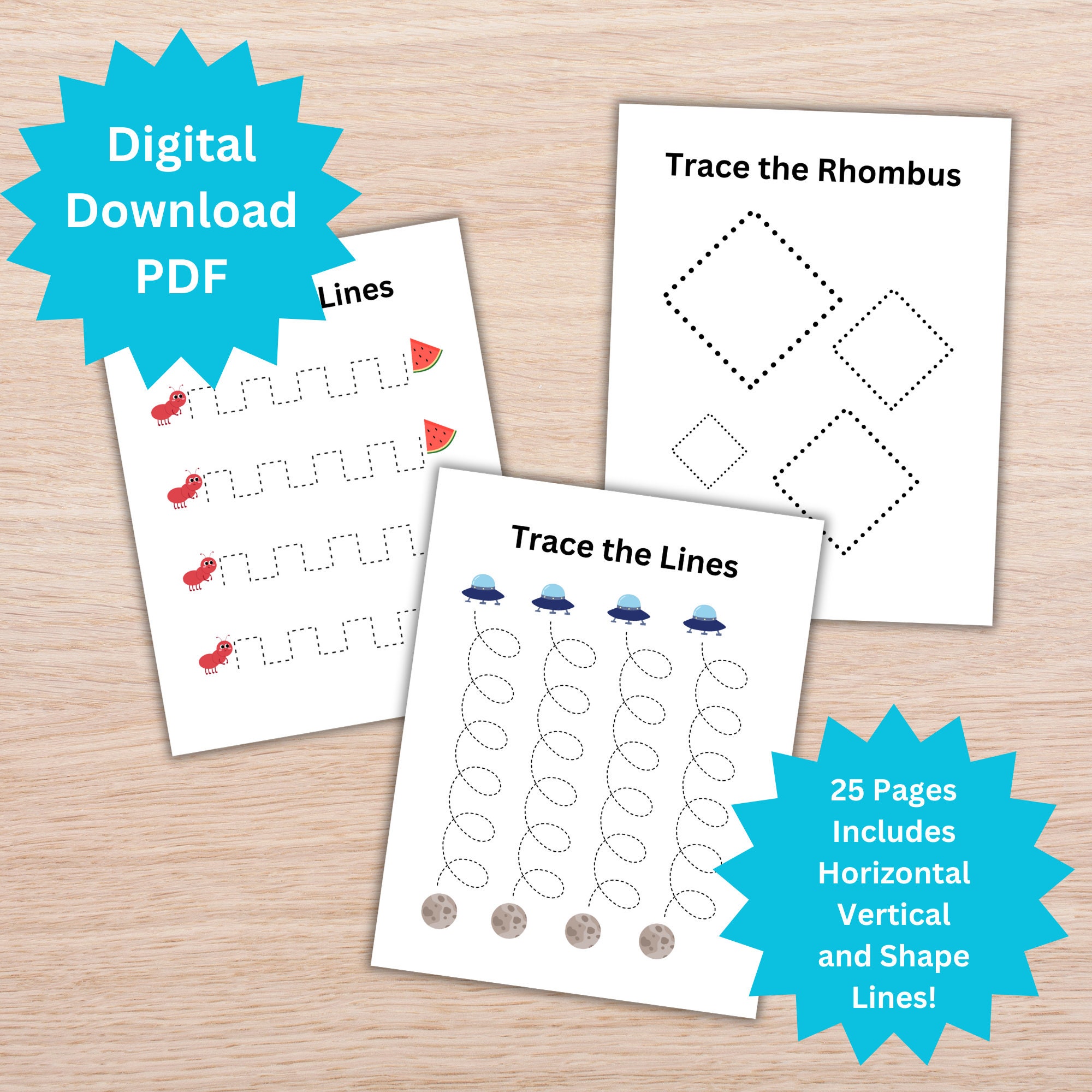 Printable Line Tracing Worksheets Beginner Writng Preschool ...