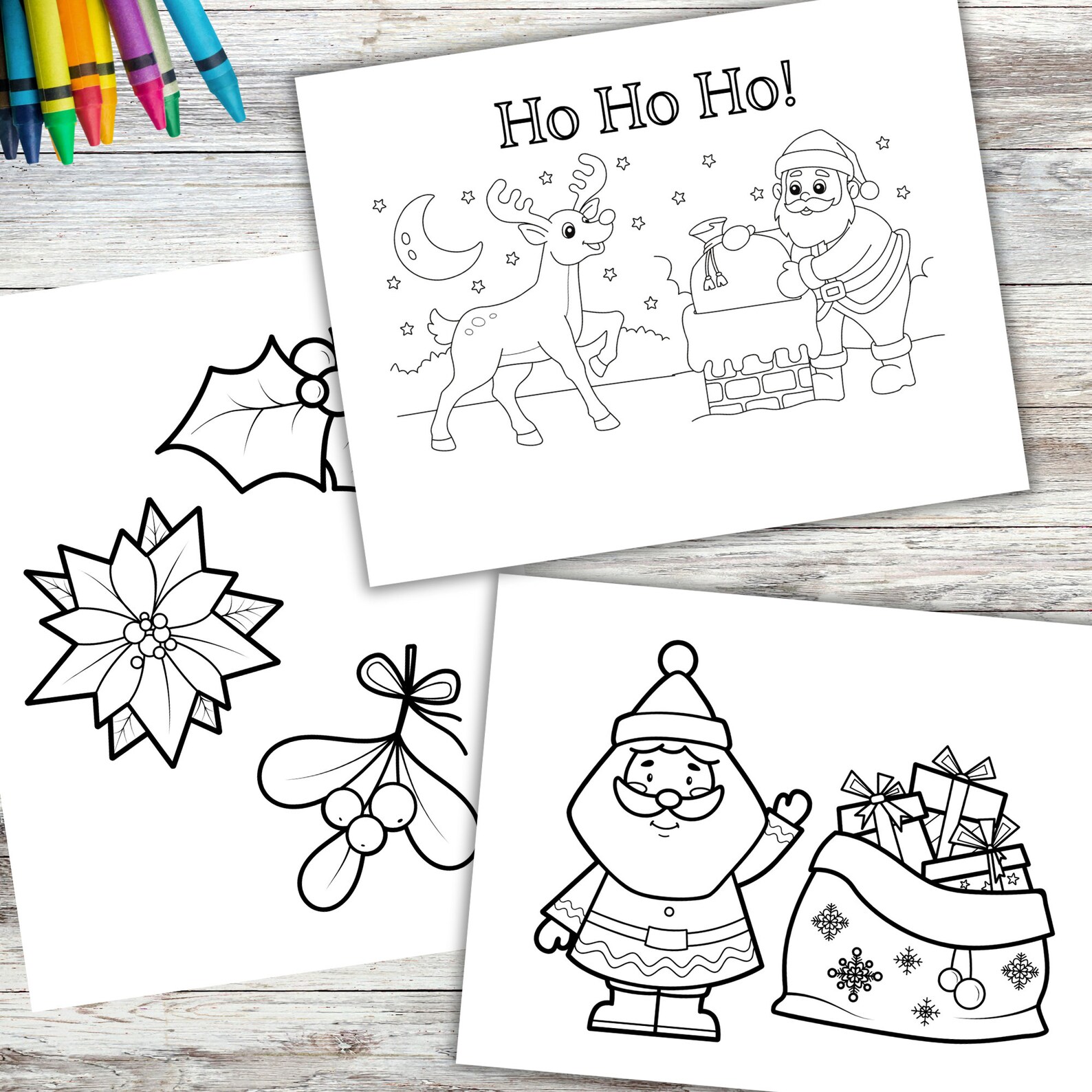 Printable Christmas Coloring Pages Holiday Activity for Kids Christmas ...