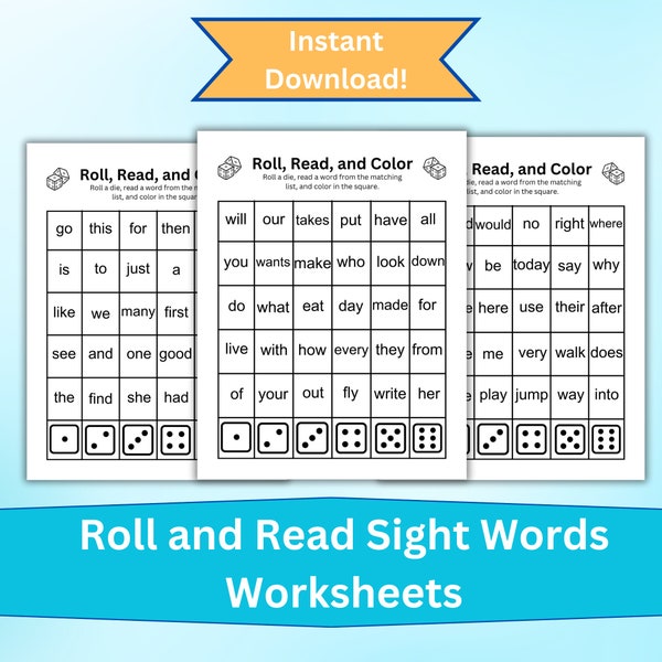 Learning to Read Worksheets - Etsy