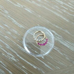 Stunning 14k Gold Gradual Diamond / Gemstone Nose Ring - Daith ...