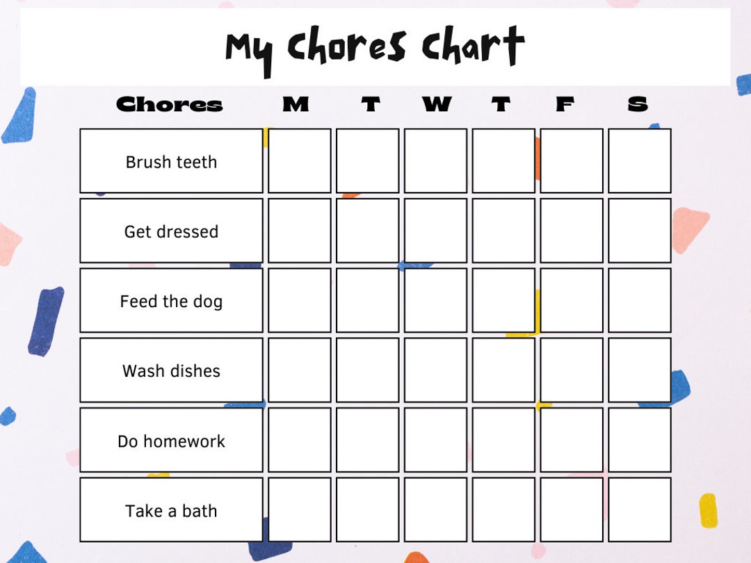 My Chores Chart - Etsy