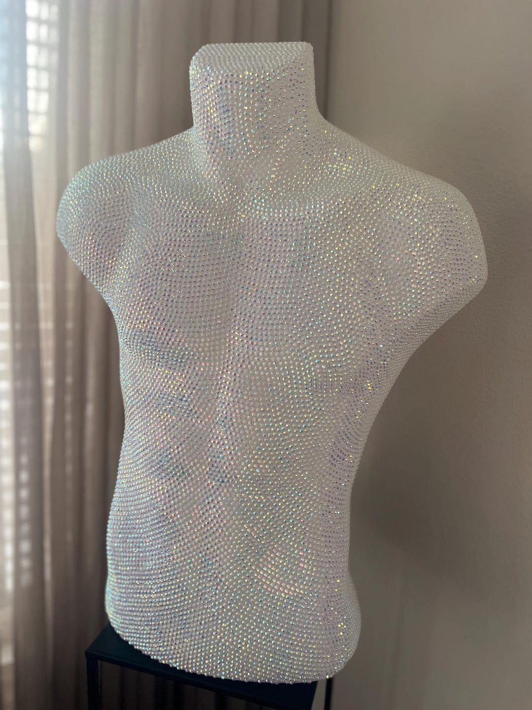 Beautiful Male Torso Crystallized With White Rhinestones | Art | Life ...