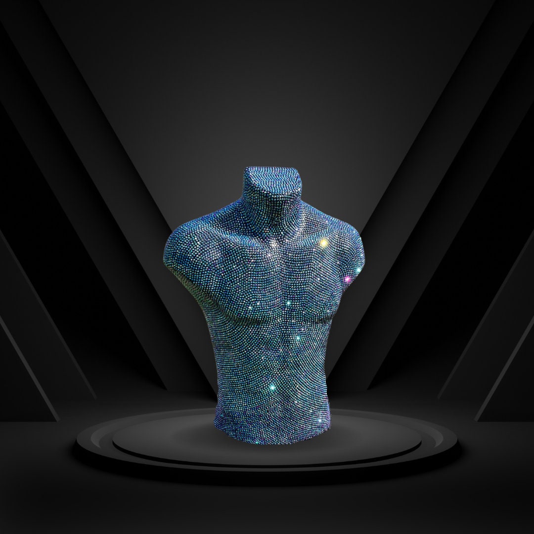 Beautiful Male Torso Crystallized With Rhinestones | Art | Life-size ...