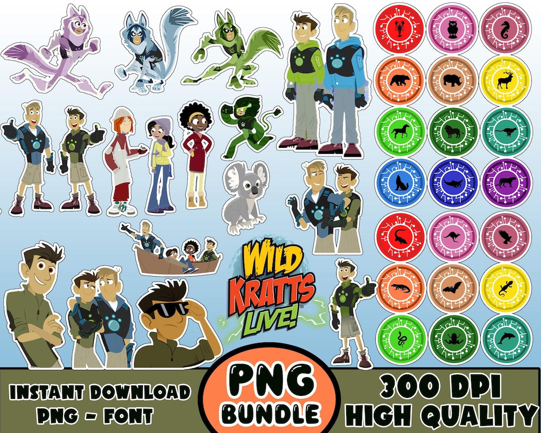 Instant Download Wild Kratts PNG Bundle - Digital File - Etsy