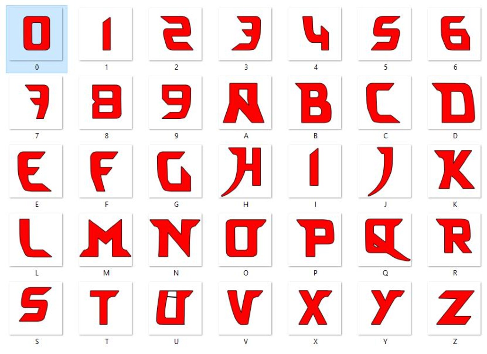 Ninja Alphabet & Number PNG Font: Birthday Party (digital File) - Etsy