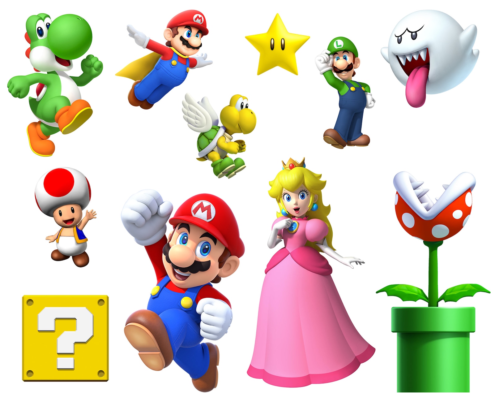 Super Mario Instant Download Birthday PNG and Clipart - Digital File - Etsy