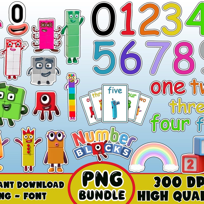 Numberblocks Png - Etsy