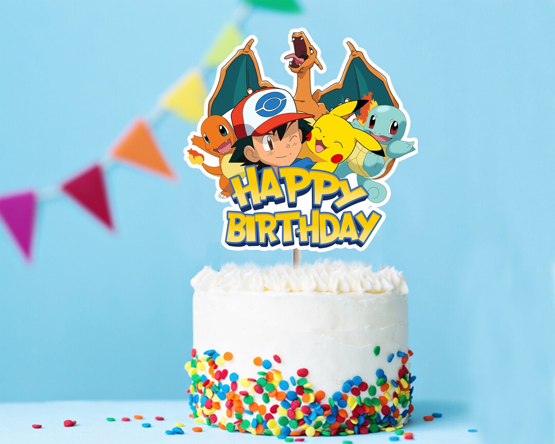 Instant Download Pokemon Cake Topper Digital File - Etsy