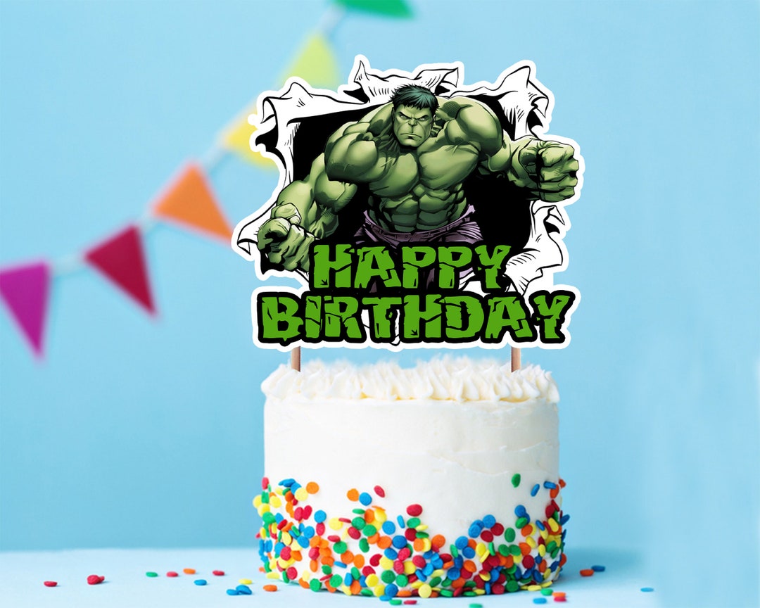 Instant Download Hulk Cake Topper Digital File - Etsy