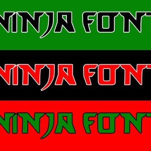 Ninja Alphabet & Number PNG Font: Birthday Party (digital File) - Etsy