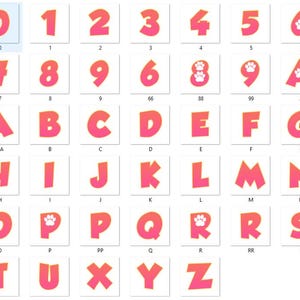 Paw Print Alphabet PNG: Birthday Font (digital File) - Etsy