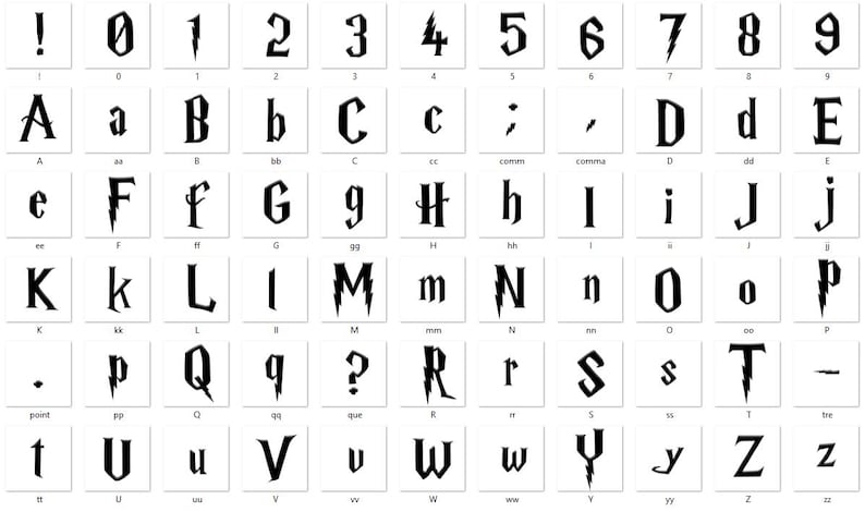 27 Disney Cartoons Instant Download Font Png and TTF - Digital File - Etsy