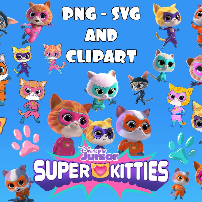 Superkitties Clipart Etsy