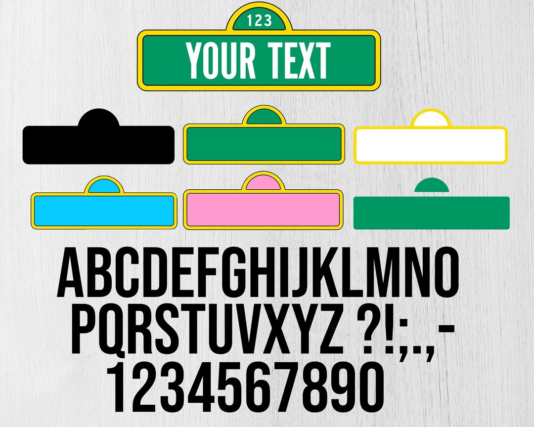 Instant Download Street Logo, Street Font, Street Alphabet and Number ...