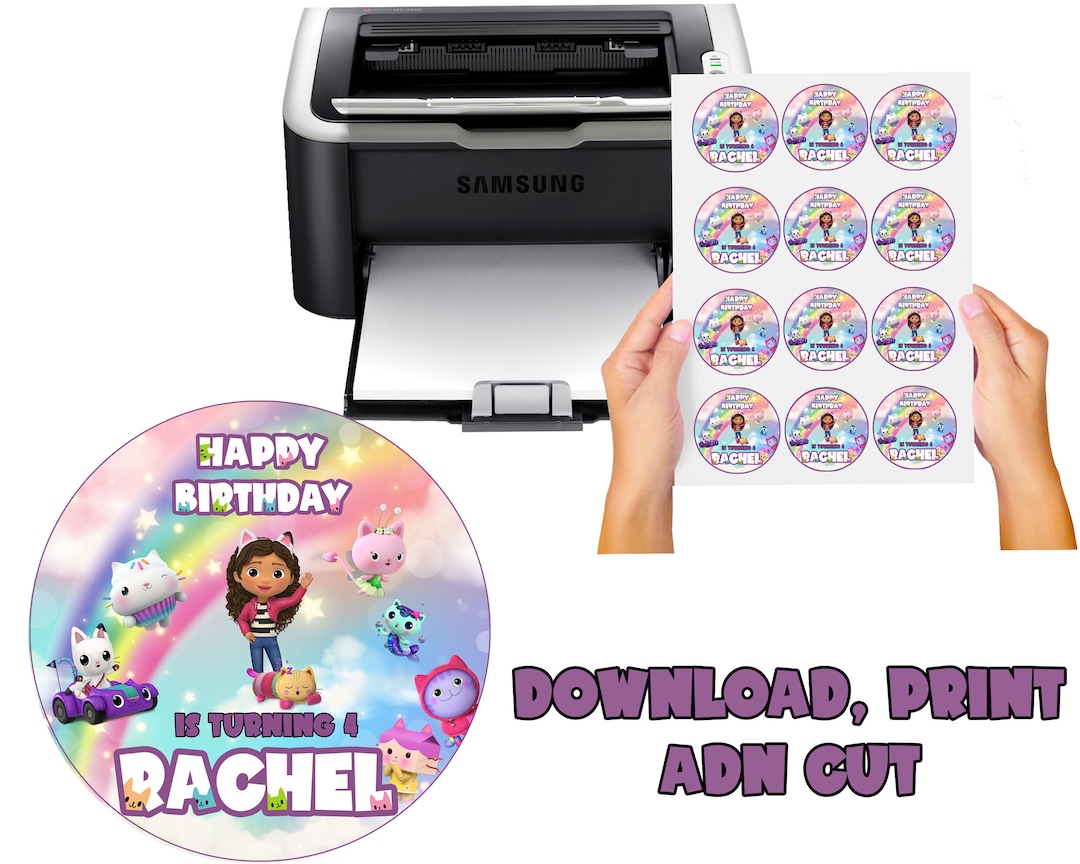 Personalized Birthday Sticker Digital File - Etsy