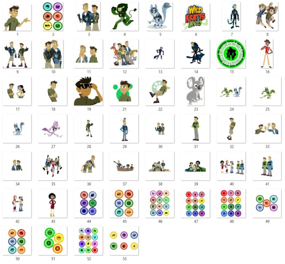 Instant Download Wild Kratts PNG Bundle - Digital File - Etsy