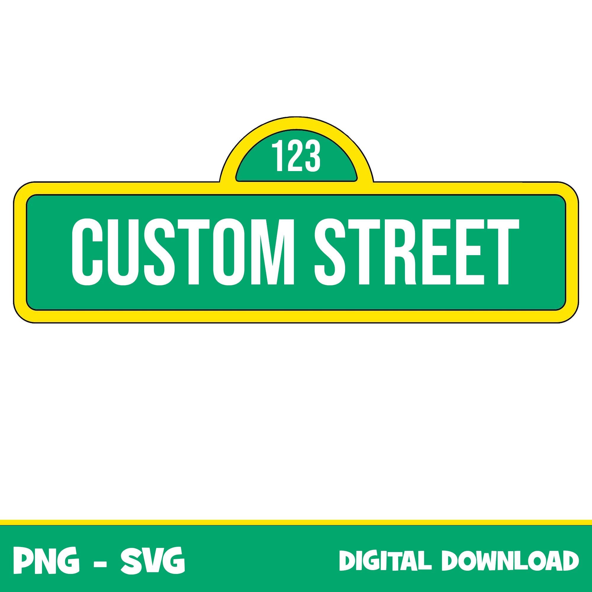 Personalized Street Sign Logo: Birthday Party Design (digital File) - Etsy