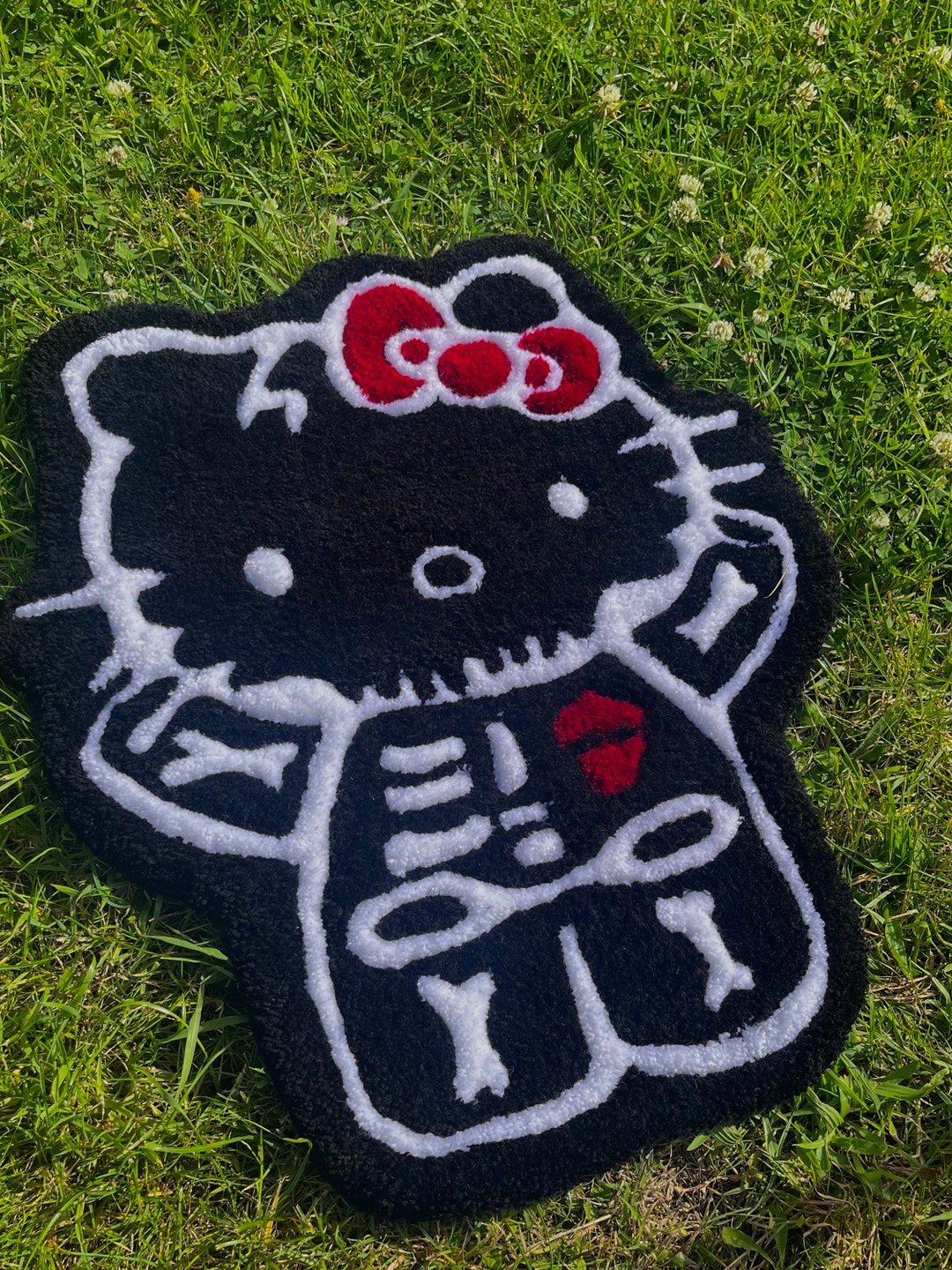 Handmade Electrocuted Hello Kitty Rug - Etsy