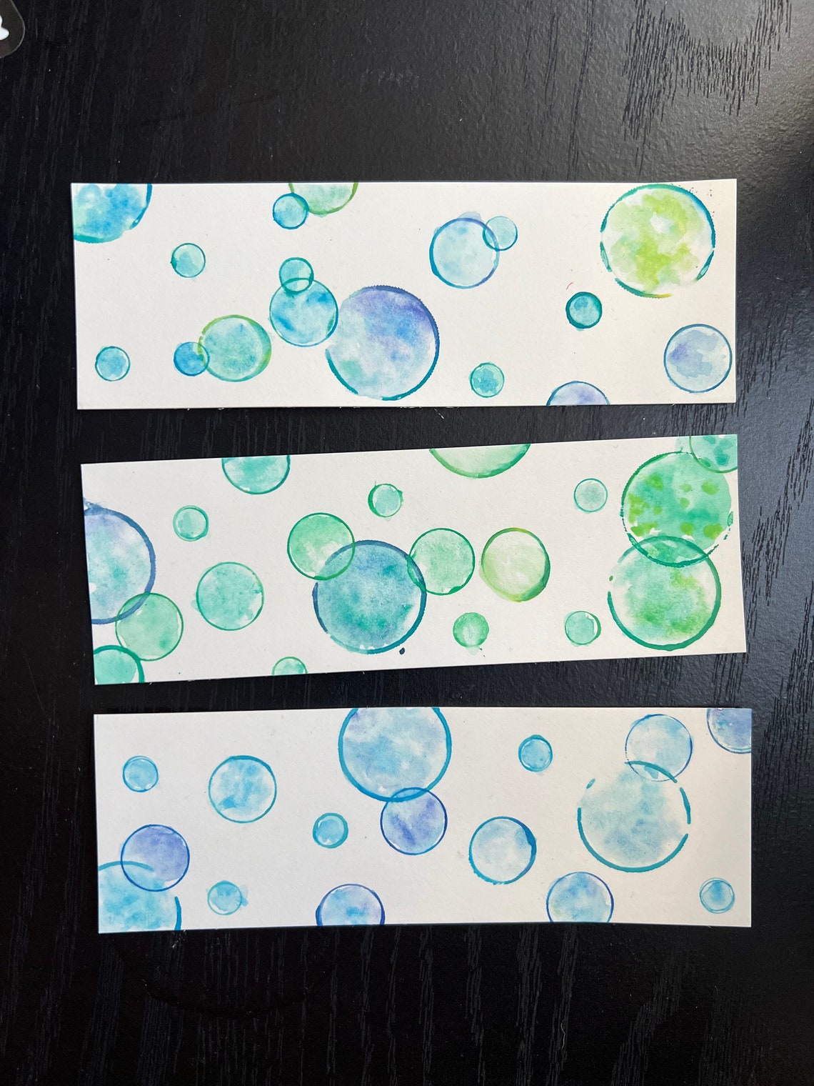 Hand Painted Watercolor Bubble Bookmarks - Etsy
