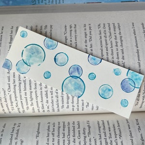 Hand Painted Watercolor Bubble Bookmarks - Etsy