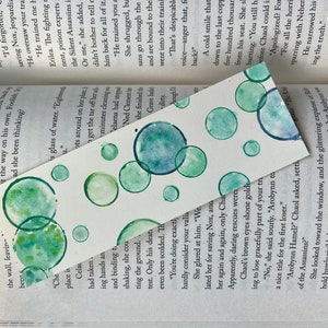 Hand Painted Watercolor Bubble Bookmarks - Etsy
