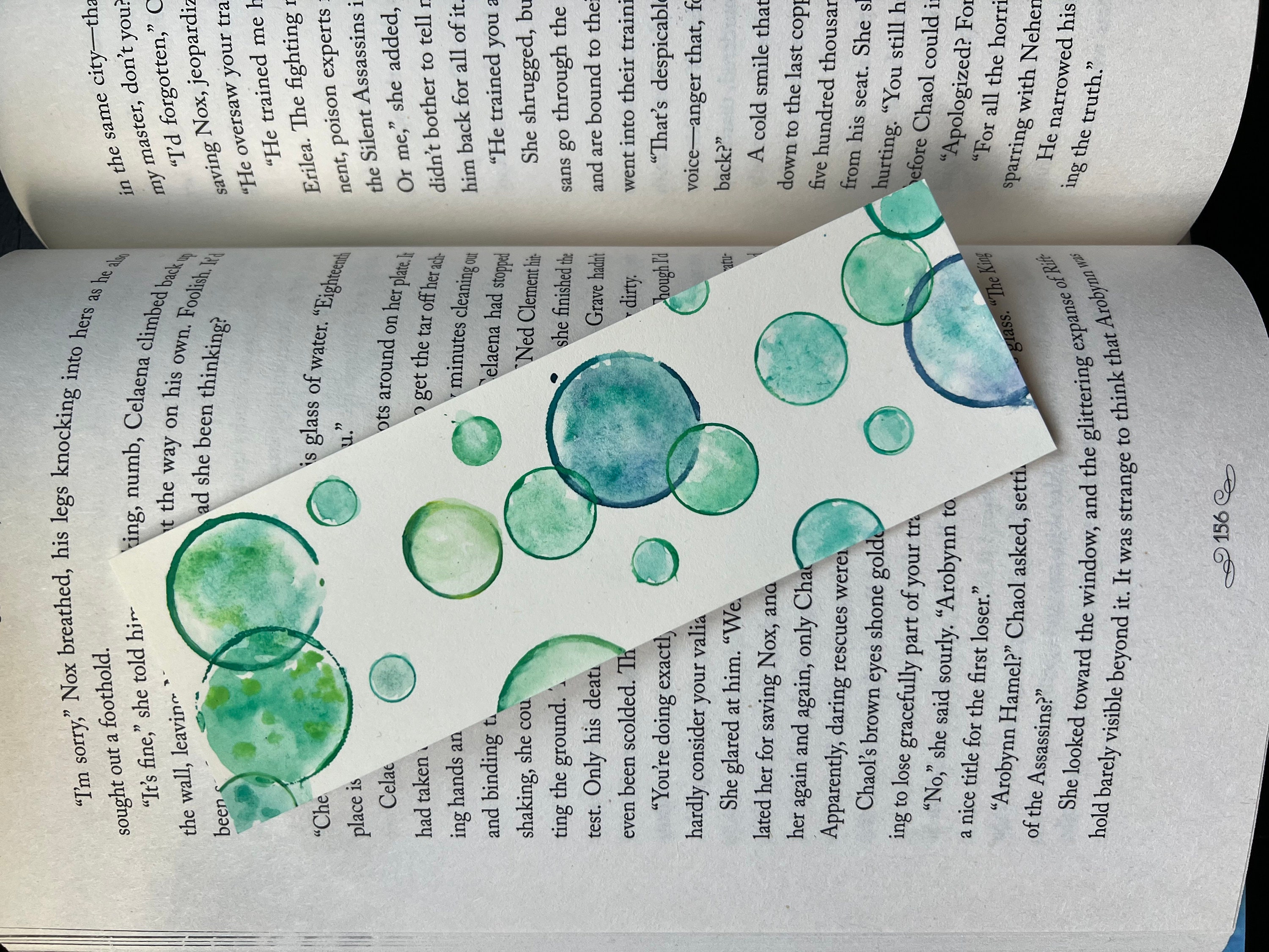 Hand Painted Watercolor Bubble Bookmarks - Etsy