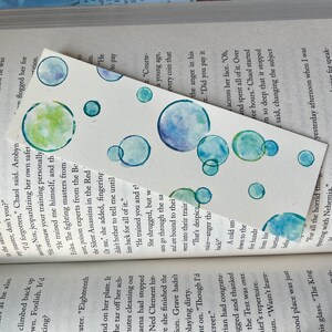 Hand Painted Watercolor Bubble Bookmarks - Etsy