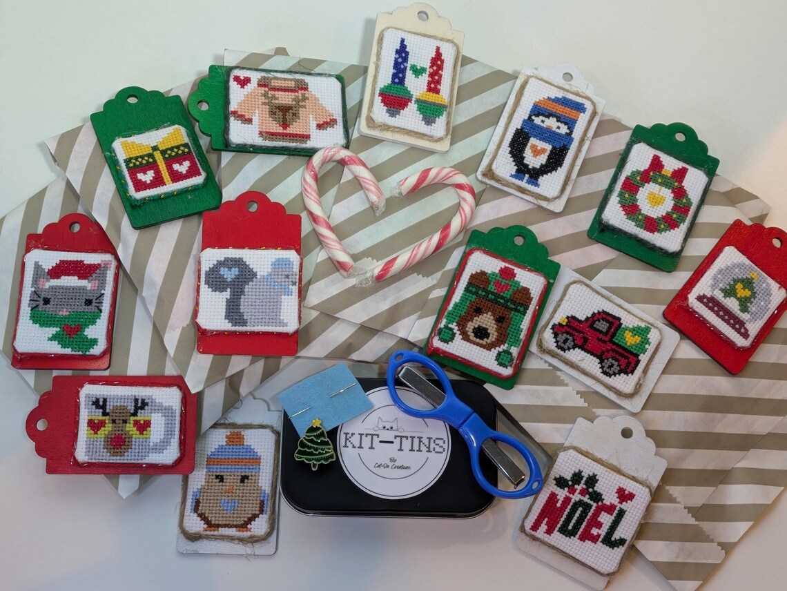 DIGITAL DOWNLOAD - Kit-tins Christmas 2024 Cross Stitch Patterns - PDF ...