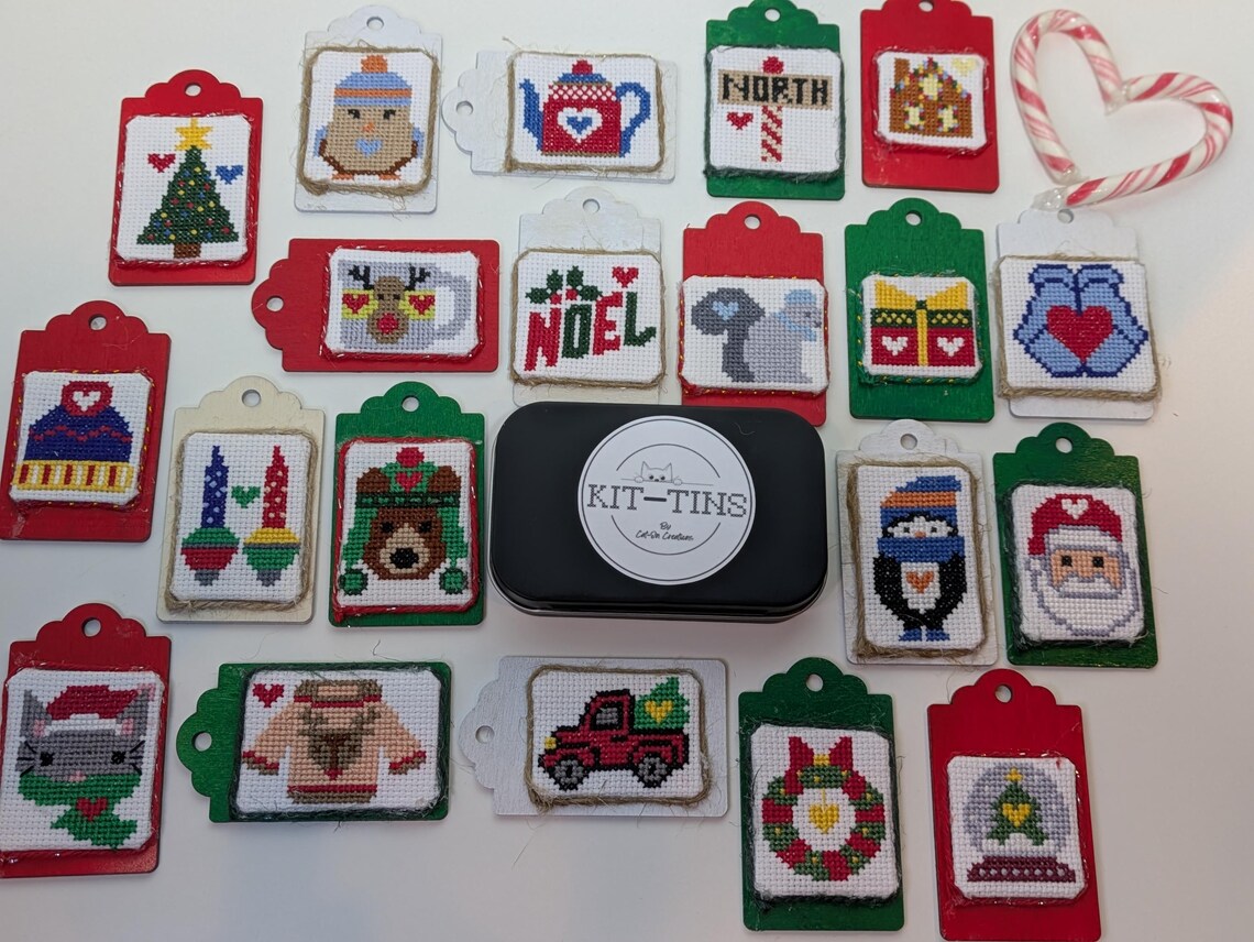 DIGITAL DOWNLOAD - Kit-tins Christmas 2024 Cross Stitch Patterns - PDF ...