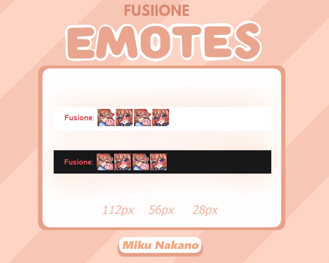 MIKU NAKANO Shy Hug Twitch Emote | Cute, Anime, Aesthetic, Kawaii - Etsy