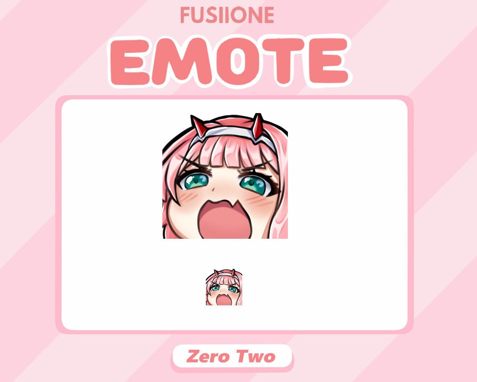 ZERO TWO ANGRY Twitch Emote | Cute, Anime, Aesthetic, Kawaii - Etsy