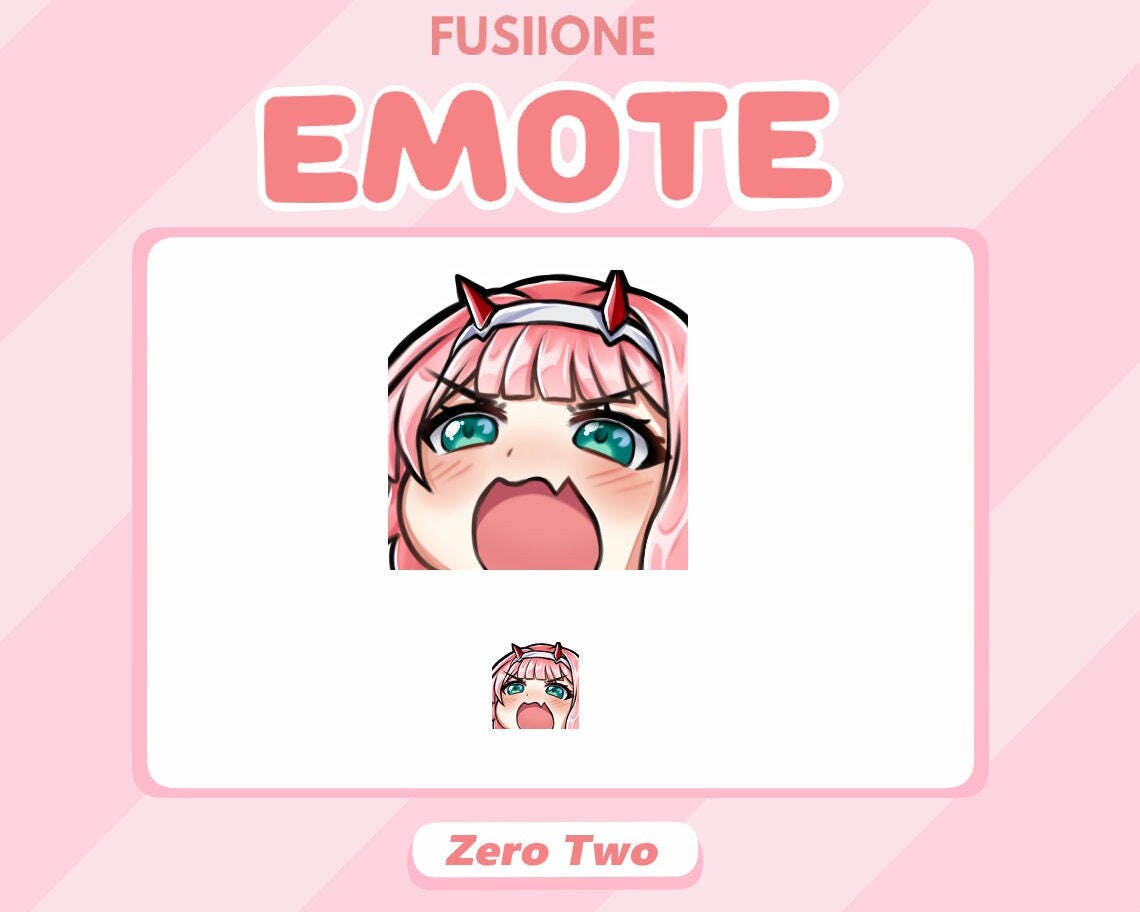ZERO TWO ANGRY Twitch Emote | Cute, Anime, Aesthetic, Kawaii - Etsy