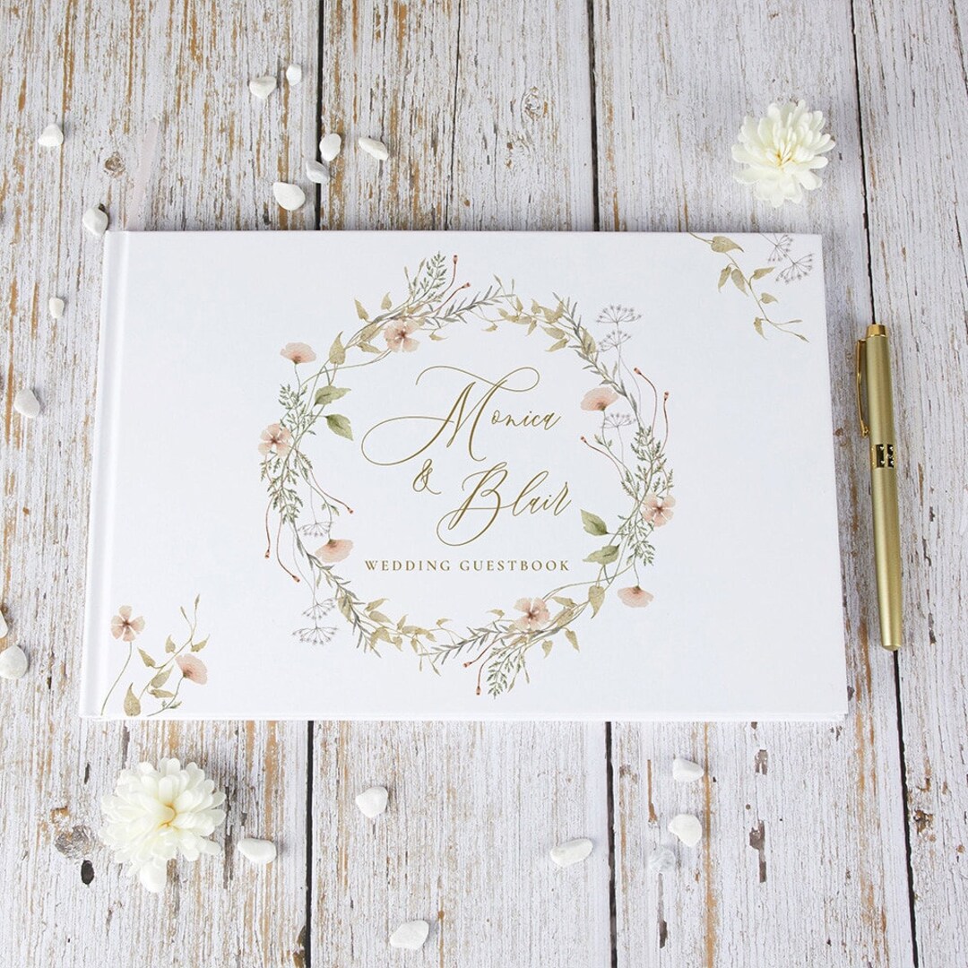 Personalized Wedding Guest Book - 11.5 X 8.5 Inch Custom Wedding ...