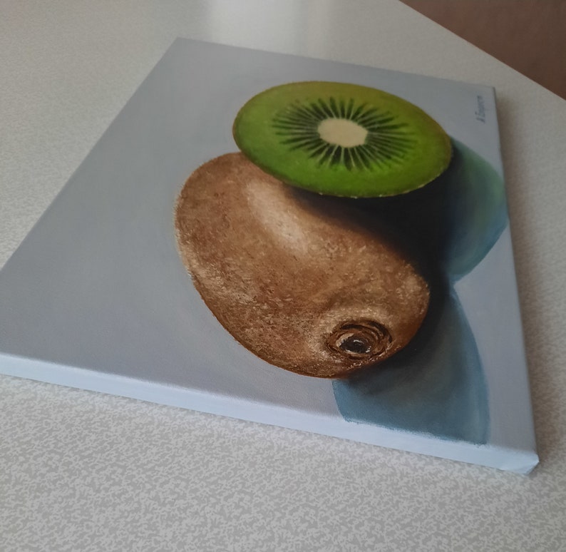 Kiwi Original Oil Painting Food Art Contemporary Realism Fruit Oil on ...