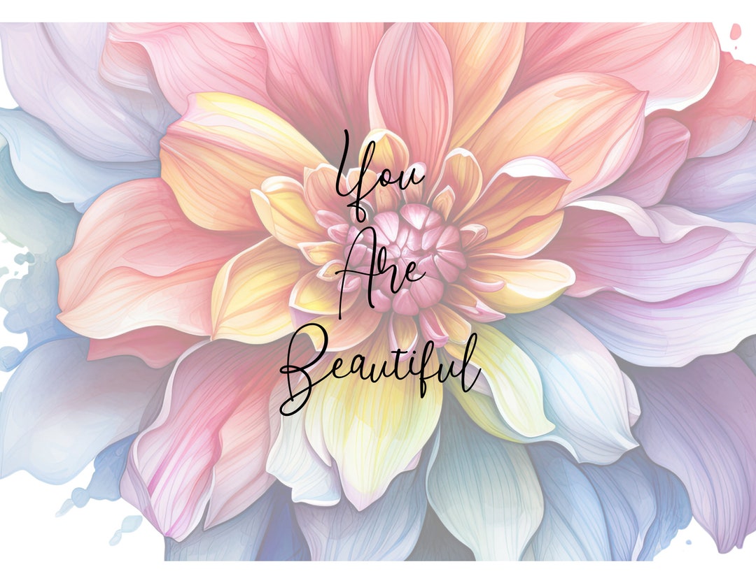 You Are Beautiful Card Printable - Etsy