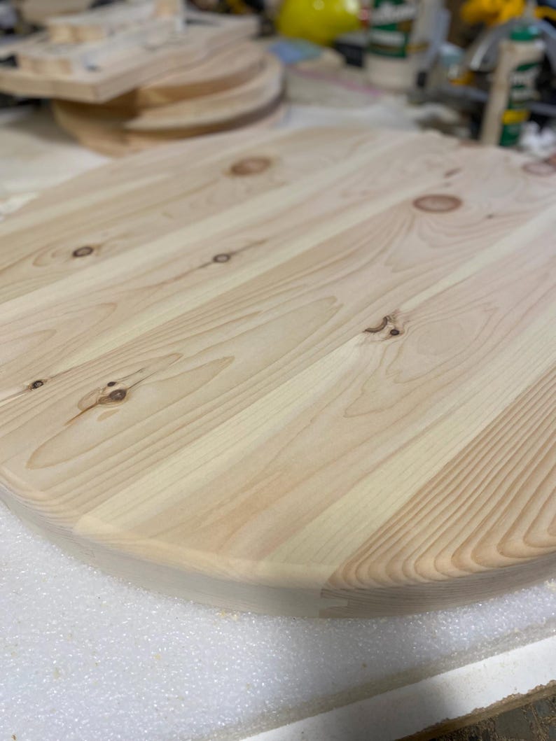 Unfinished Pine Table Top: 30" Round Solid Wood DIY Furniture - USA ...