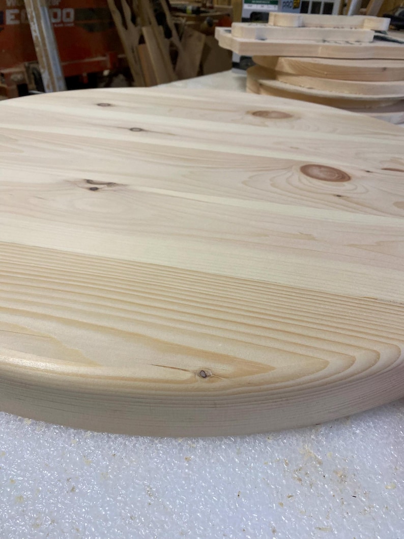 Unfinished Pine Table Top: 30" Round Solid Wood DIY Furniture - USA ...