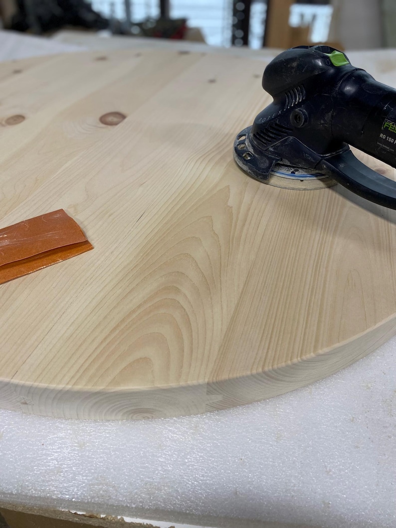 Unfinished Pine Table Top: 30" Round Solid Wood DIY Furniture - USA ...